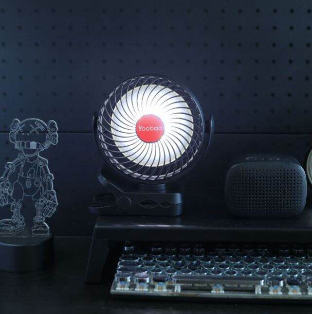 Yoobao F8 Strong Wind Mini Desktop Clip Rechargeable Fan Compact Size ...