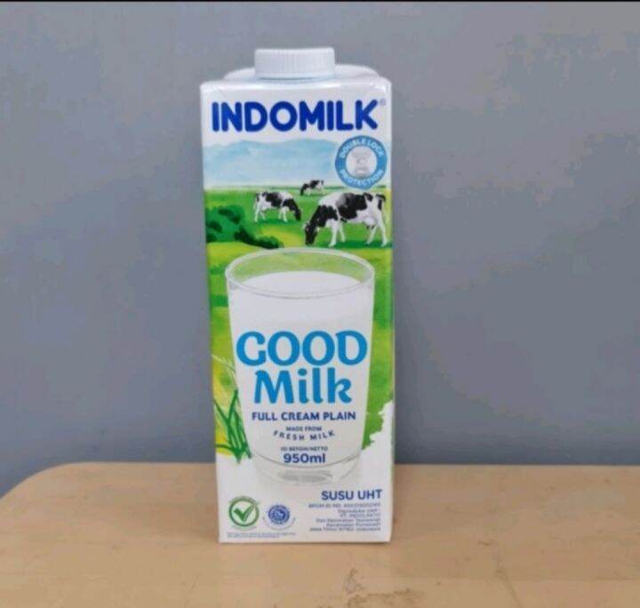 UHT INDOMILK Full Cream Plain Good 950 ML | Lazada Indonesia