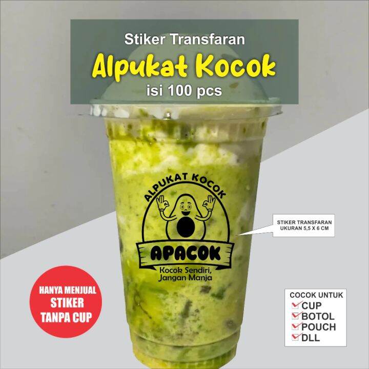 Stiker Label Kemasan Es Alpukat Kocok 100 Pcs | Lazada Indonesia