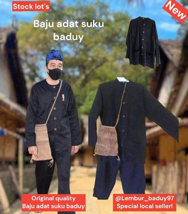 BAJU PANGSI BADUY | Baju adat khas suku baduy satu setel baju etnik baduy | Lazada Indonesia