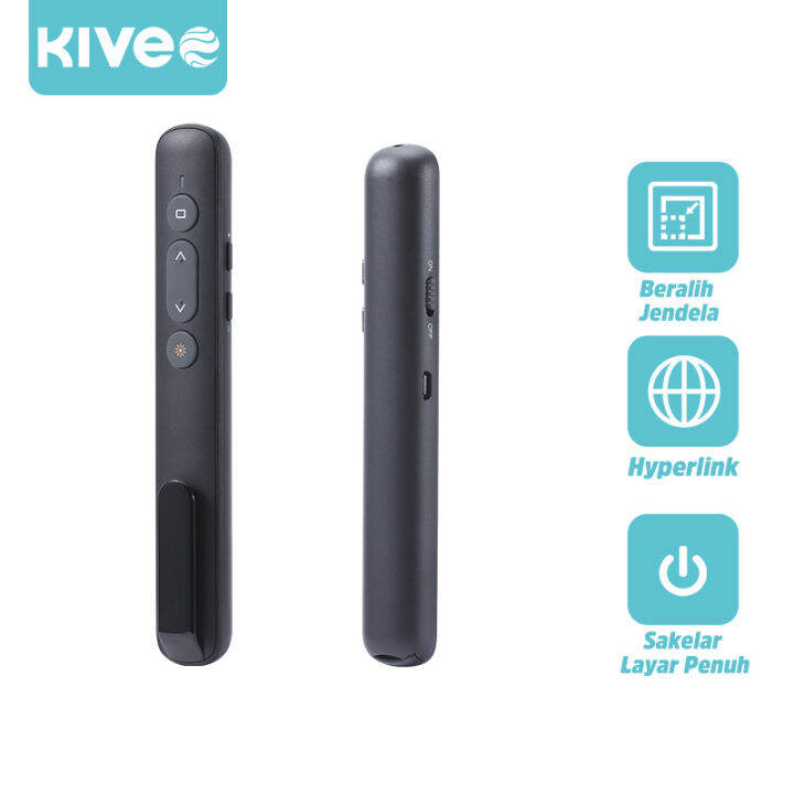 KIVEE Laser Pointer Wireless Presenter USB Pen Laser Remote Control 50m ...