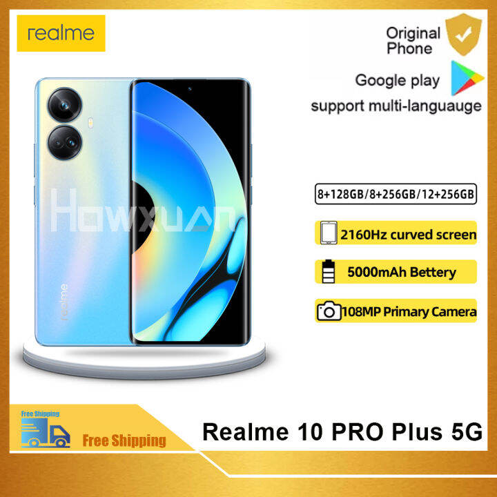 Realme 10 Pro Plus 5G 1080หรี่แสงโทรศัพท์มือถือ Octa Core NFC 6.7 ''FHD ...