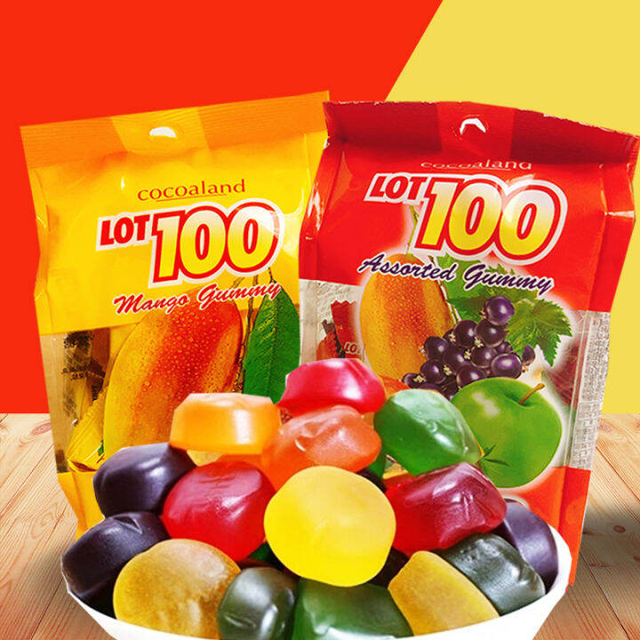 ต้นฉบับนำเข้าจากประเทศมาเลเซีย lot100ลูกอมเยลลี่น้ำผลไม้รวมมะม่วงหนึ่งร้อยเปอร์เซ็นต์ g ขนมลูกอม ...