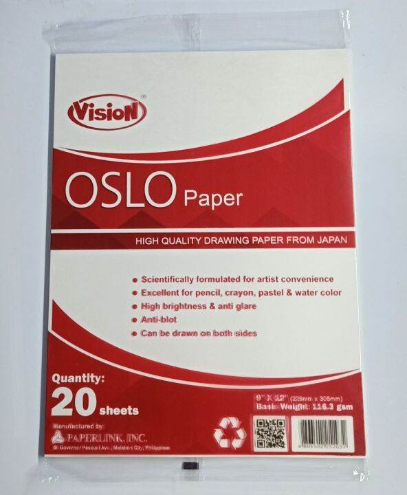 VISION Oslo Paper Drawing Paper 9inches x 12inches | Lazada PH