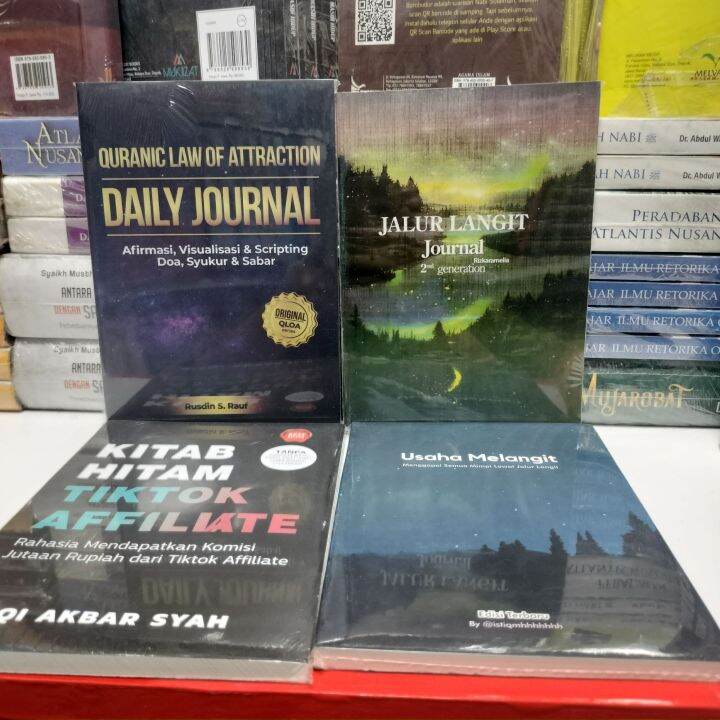 Paket 4 buku daily journal, jalur langit journal, kitab hitam affiliate ...