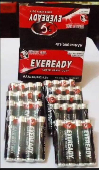 super heavy duty Eveready 3AAA battery class A 4 pcs per pack 10x4 ...