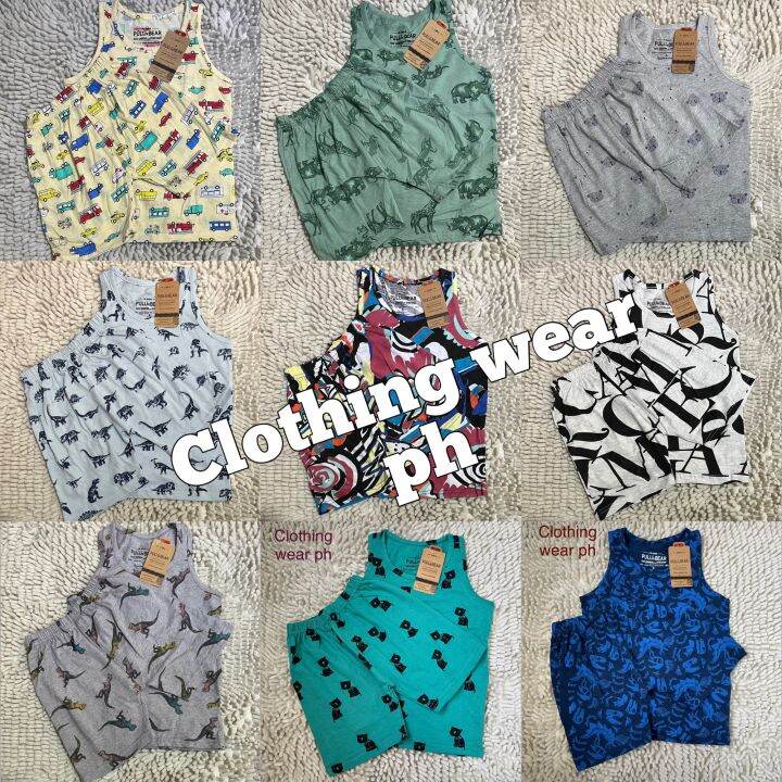 Sando & short terno for kids overrun P/B unisex (sets) 1-8 yo | Lazada PH