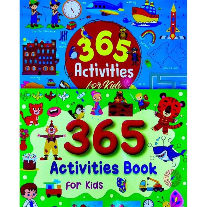 365 Activities Book for Kids Travel in Car Colouring Dot-to-Dot Maze ...