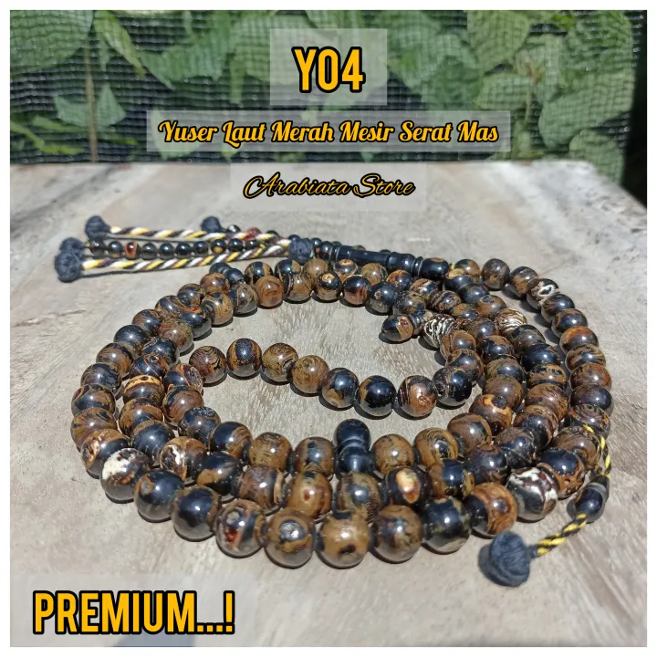 Tasbih Yuser Yusr Laut Merah Mesir Serat Mas Premium | Lazada Indonesia