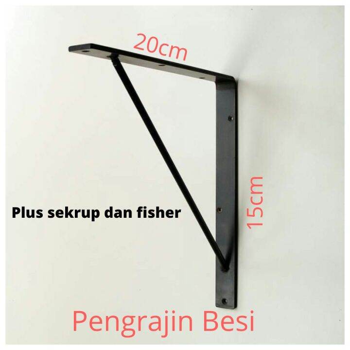 Rak besi siku minimalis siku tempel dinding 20cm | Lazada Indonesia