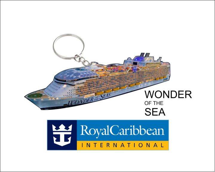 royal Caribbean wonder of the sea cruise ship keychain 2d | Lazada