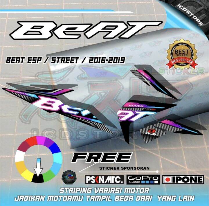 STRIPING BEAT ESP 2017/2019 RAINBOW VIRAL | Lazada Indonesia