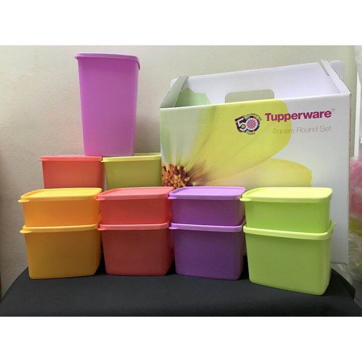 TUPPERWARE SQUARE ROUND GIFT SET (11pcs） | Lazada