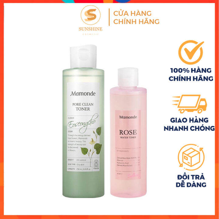 Nước Hoa Hồng Mamonde Cân Bằng Da Không Cồn Mamonde Pore Clean Toner ...