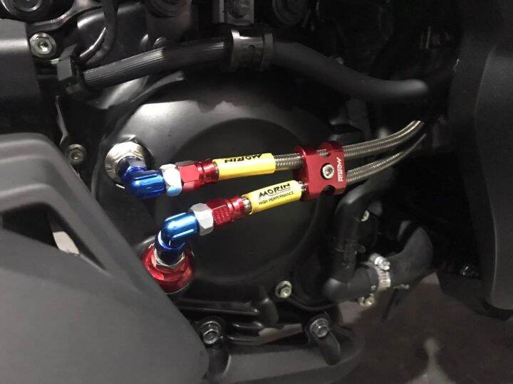 สายเบรคถักหน้า-หลังใส่X-max Morinแท้ ตรงรุ่น มี4เส้น ใส่กับปั๊มเดิม และ ...