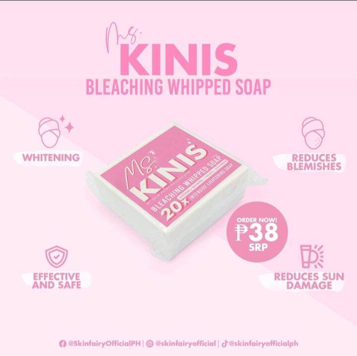 SALE Skin Fairy PH Miss Kinis Bleaching Whipped Soap (70g) | Lazada PH