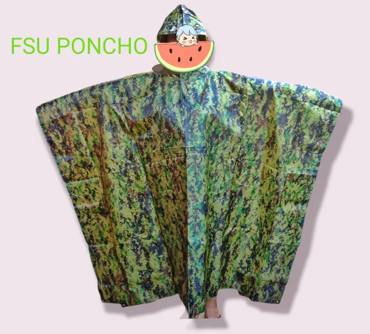 PONCHO RAINCOAT FOR MEN&WOMEN PIXELATED fsu | Lazada PH