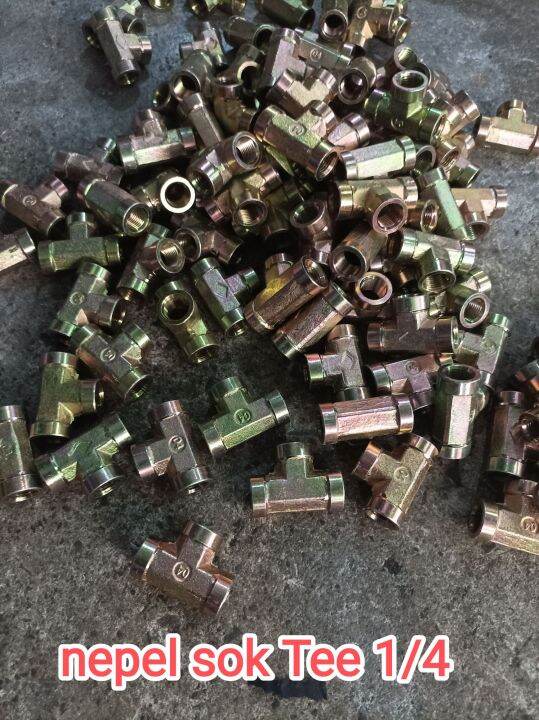 nepel sok Tee 1/4 NPT drat dalem | Lazada Indonesia