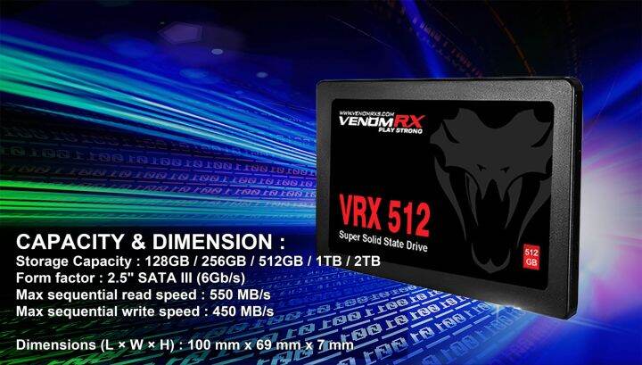 Ssd Internal VenomRx 128Gb / 256Gb / 512Gb / 1Tb Sata | Lazada Indonesia