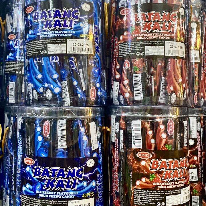 batang kali sanwa chewy chewy sour stick candy gula sweets 40pcs | Lazada