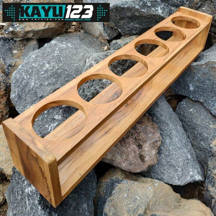 rak botol kayu estetik rak botol kayu jati belanda tempat botol bulat ...