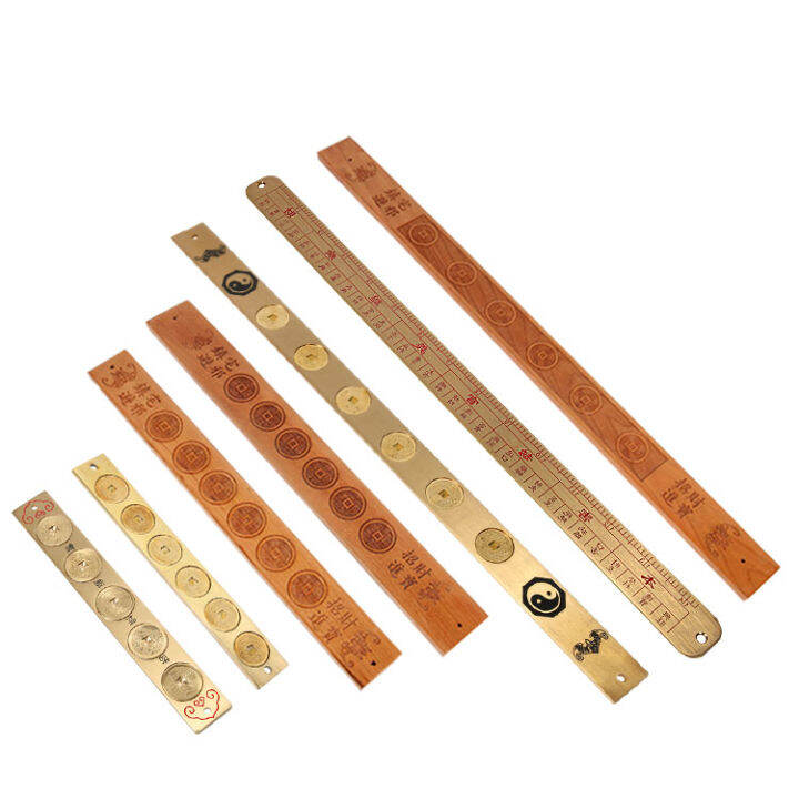 Pure Brass Peach Wood Six Emperor Ruler Copper Coins Ten Emperor Ruler ...