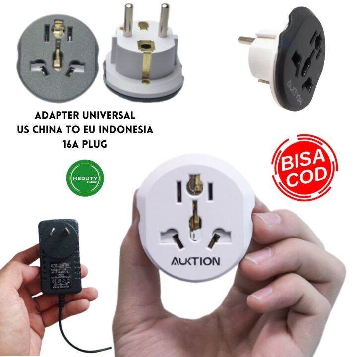 ADAPTER ADAPTOR LOOP UNIVERSAL PLUG 16A COLOKAN LISTRIK US CHINA KE EU ...