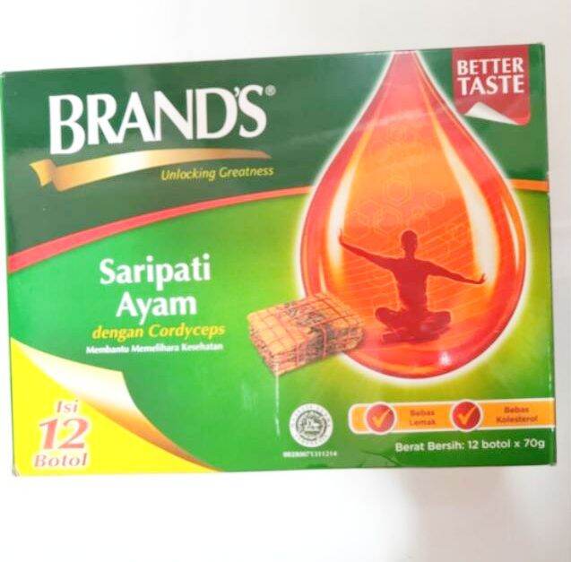 MULTIVITAMIN 12 BOTOL BRAND SARIPATI AYAM CORDYCEPS 70 GR BRAND'S ...
