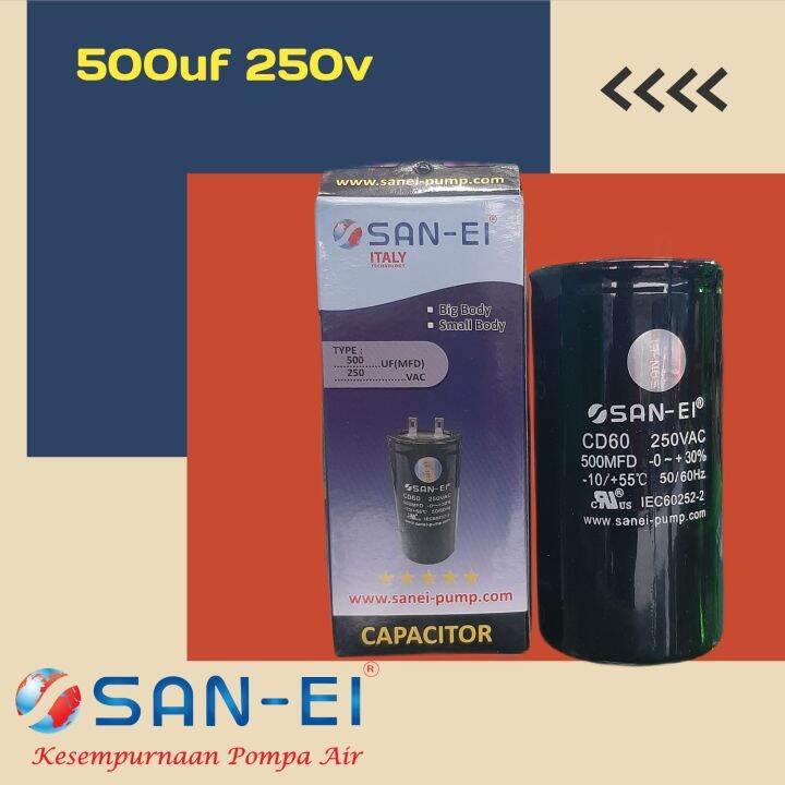 SAN-EI kapasitor motor starting 500uf 250V | Lazada Indonesia
