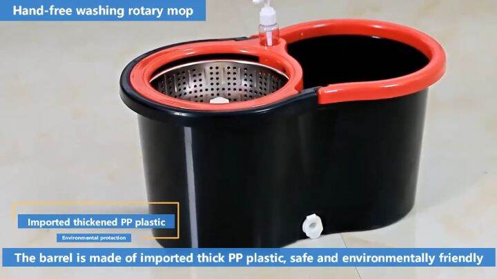 Mop Rotary mop Stainless steel spiral barrel Rapid cleaning, new realm ...