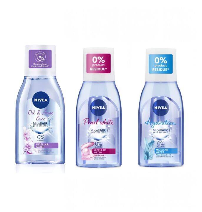 Nivea Micellar Water 125ml | Pearl White | Hydration | Oil and Acne ...