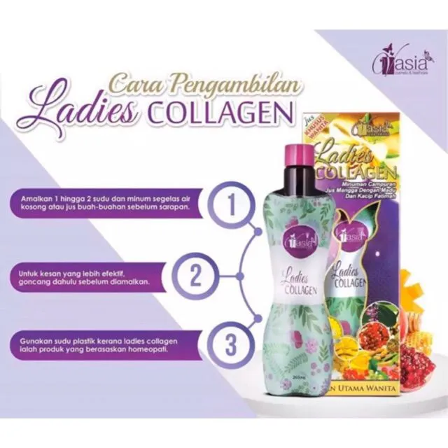 100% ORIGINAL VASIA JUS LADIES COLLAGEN 260ml | Lazada