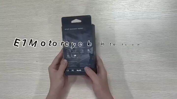 E1 Intercom Helm Universal Bluetooth 5.0 FM Radio Headset Interkom Dua ...