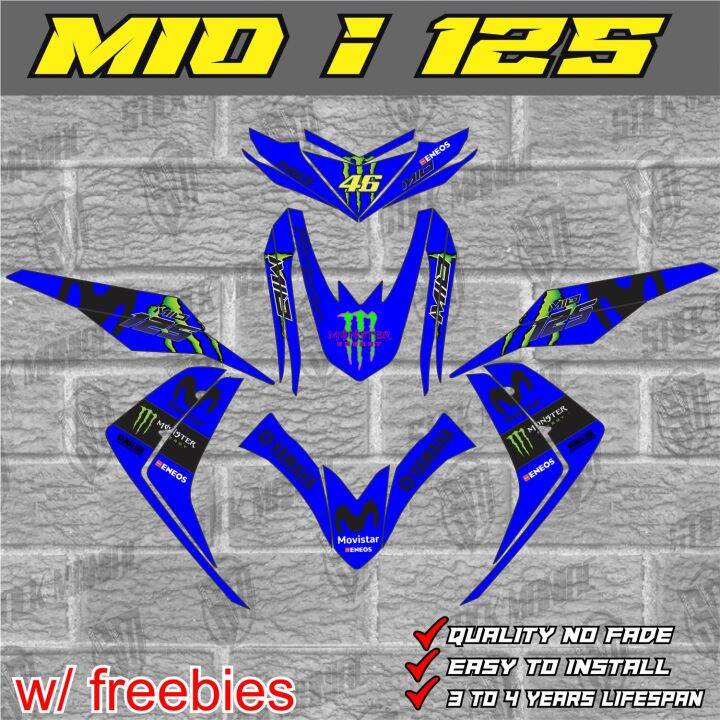 Yamaha Mio I 125 decals sticker, laminated | Lazada PH