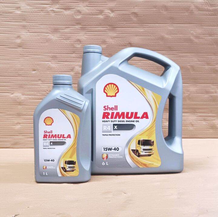 น้ำมันเครื่องดีเซล เชลล์ ริมูล่า R4 X 15W-40 ขนาด 6, 6+1, 6+1+1, 1, 18 ...