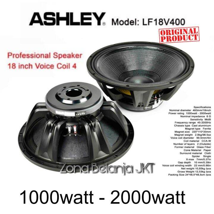 SPEAKER ASHLEY 18 INCH LF18V400 LF 18V400 2000 WATT ORIGINAL | Lazada ...