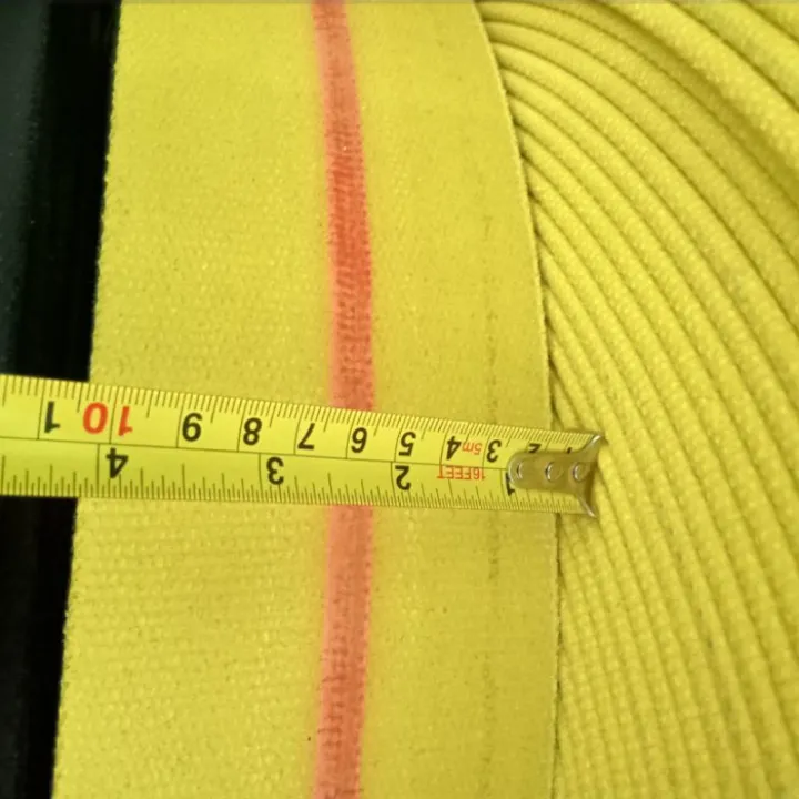 CONVEYOR BELT/ UK LEBAR 10CM × 4PLY / KARET KONVEYOR KUNING STRIP MERAH ...