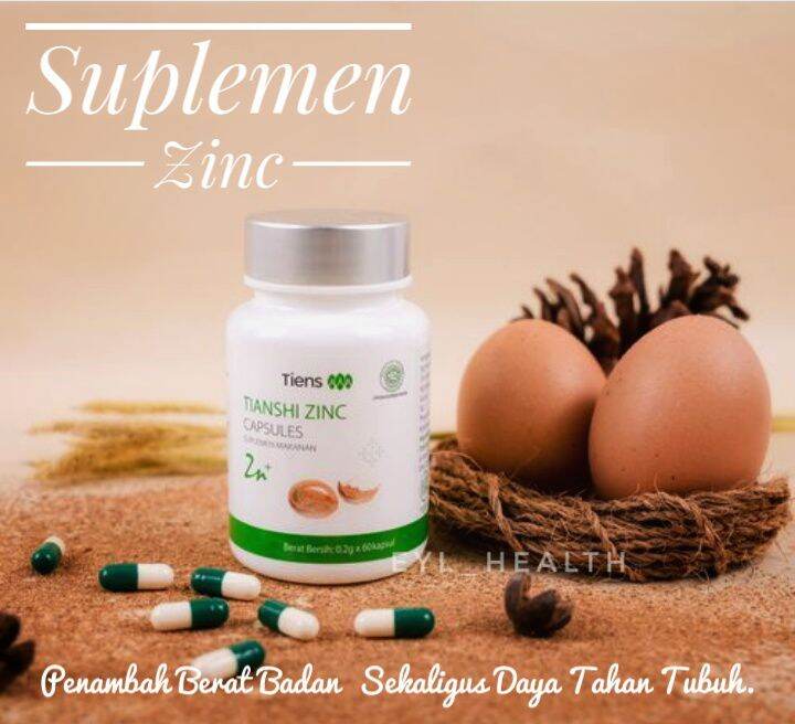 ZINC SUPLEMEN 60 KAPSUL UNTUK DAYA TAHAN TUBUH ANAK-ANAK DEWASA PRIA ...