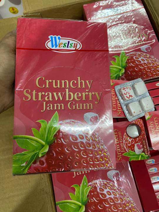 50pcs Crunchy Strawberry Jam Gum Candy for your lootbag fillers and ...