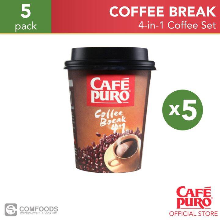 CAFE PURO 4-in-1 Coffee Break Coffee Set - Pack of 5 | Lazada PH