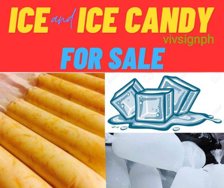 Ice & Ice Candy Laminated signages A4 Size makapal quality | Lazada PH
