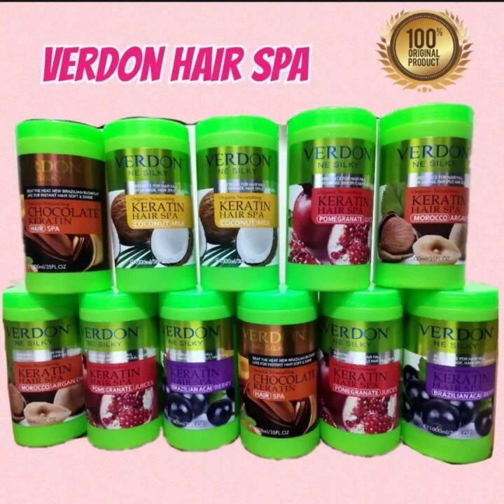 Verdon Hair Mask Keratin chocolate, Promegranate , Mangosteen, Coconut ...