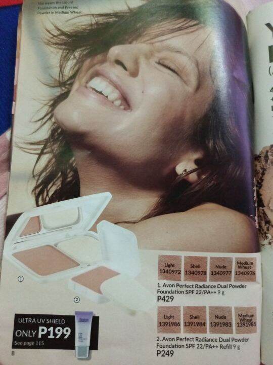 Avon Perfect Radiance Dual Powder Foundation SPF22/ PA++refill 9g ...