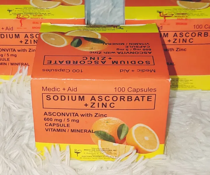 SODIUM ASCORBATE + ZINC / ASCONVITA with ZINC 600 mg/5mg | Lazada PH