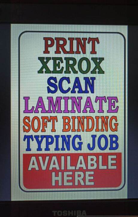 Print Xerox Scan Laminate Signage PVC Plastic (Like ID) 7.8x11 inches ...