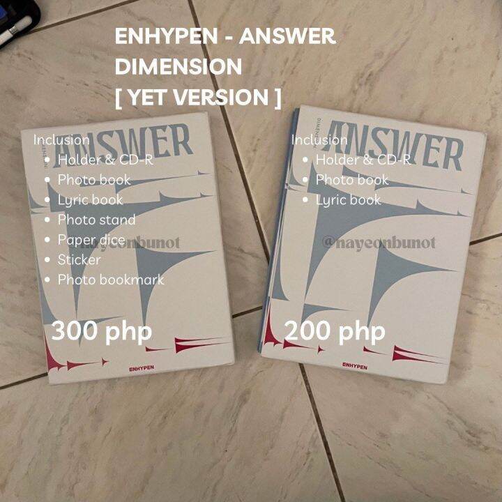 Unsealed Enhypen - Answer Dimension [ Yet Version ] | Lazada PH