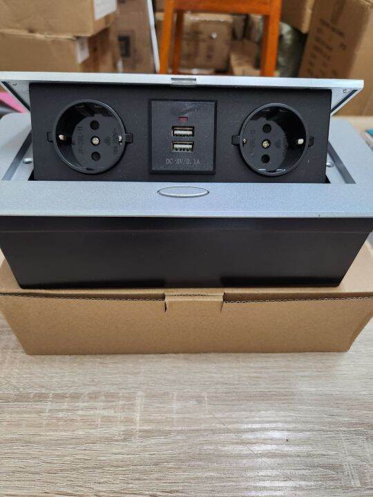 Stop Kontak Meja 2 Lubang Stop Kontak Plus Usb | Lazada Indonesia