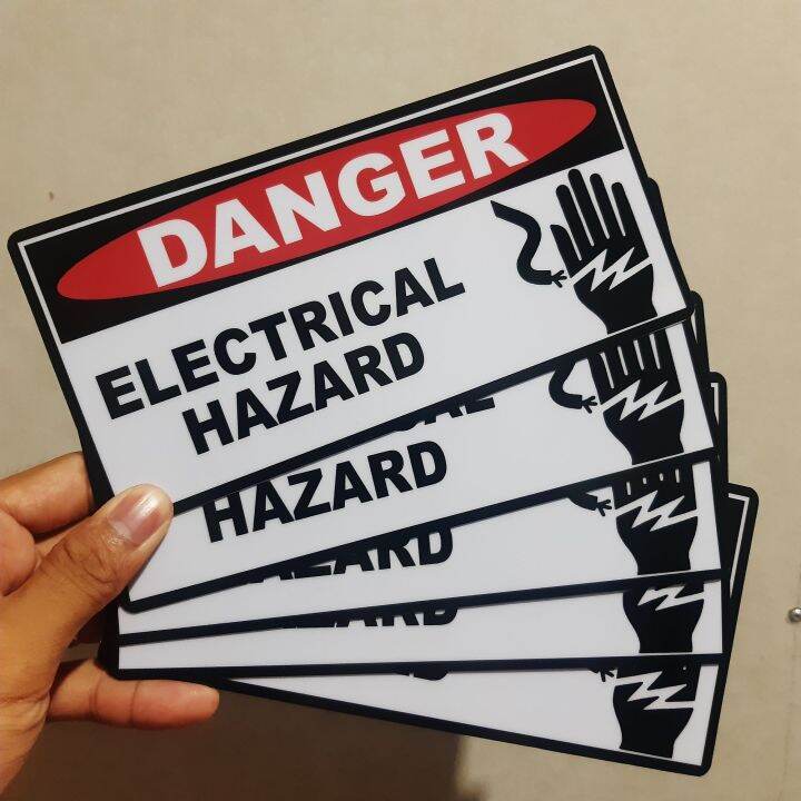 DANGER ELECTRICAL HAZARD SIGNAGE PVC TYPE WATERPROOF AND NON-FADING ...