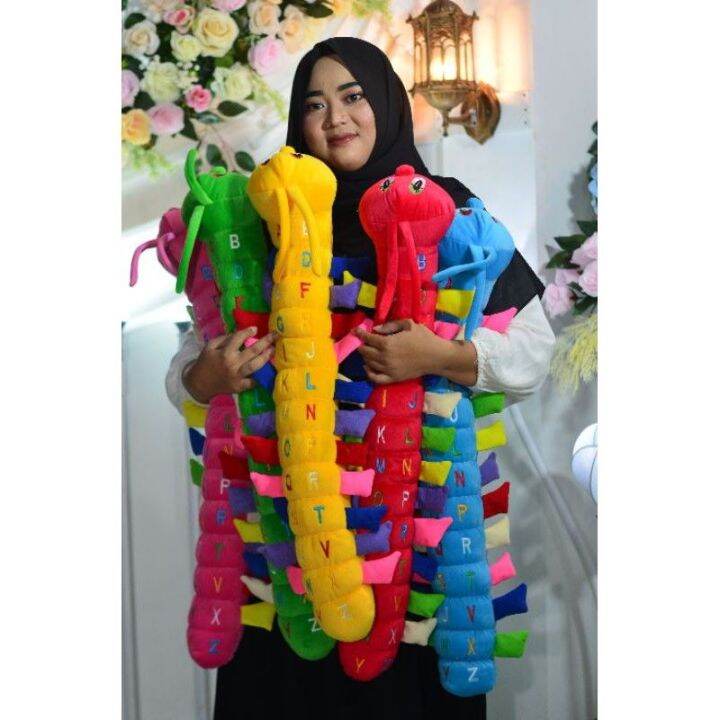 Boneka Ulil Ulat Alphabet SNI Panjang 85cm Boneka Ulat Huruf Panjang ...