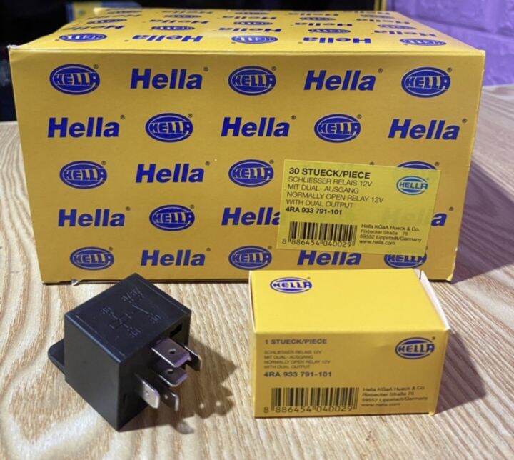 HELLA Relay 12V Dual Output / 5-PIN / 4RA 933 791-101 | Lazada PH